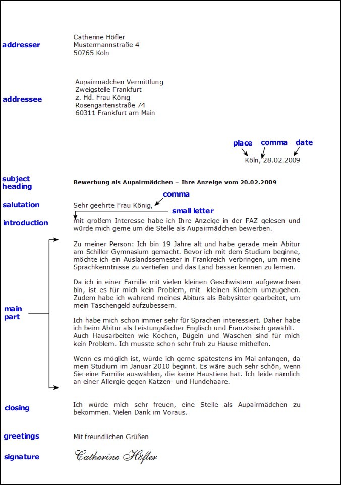 Formeller Brief Erkl rung Und Beispiele Formeller Brief Erkl rung Und Beispiele